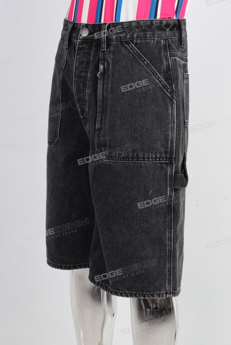 Black acid washed shorts – edgedenim